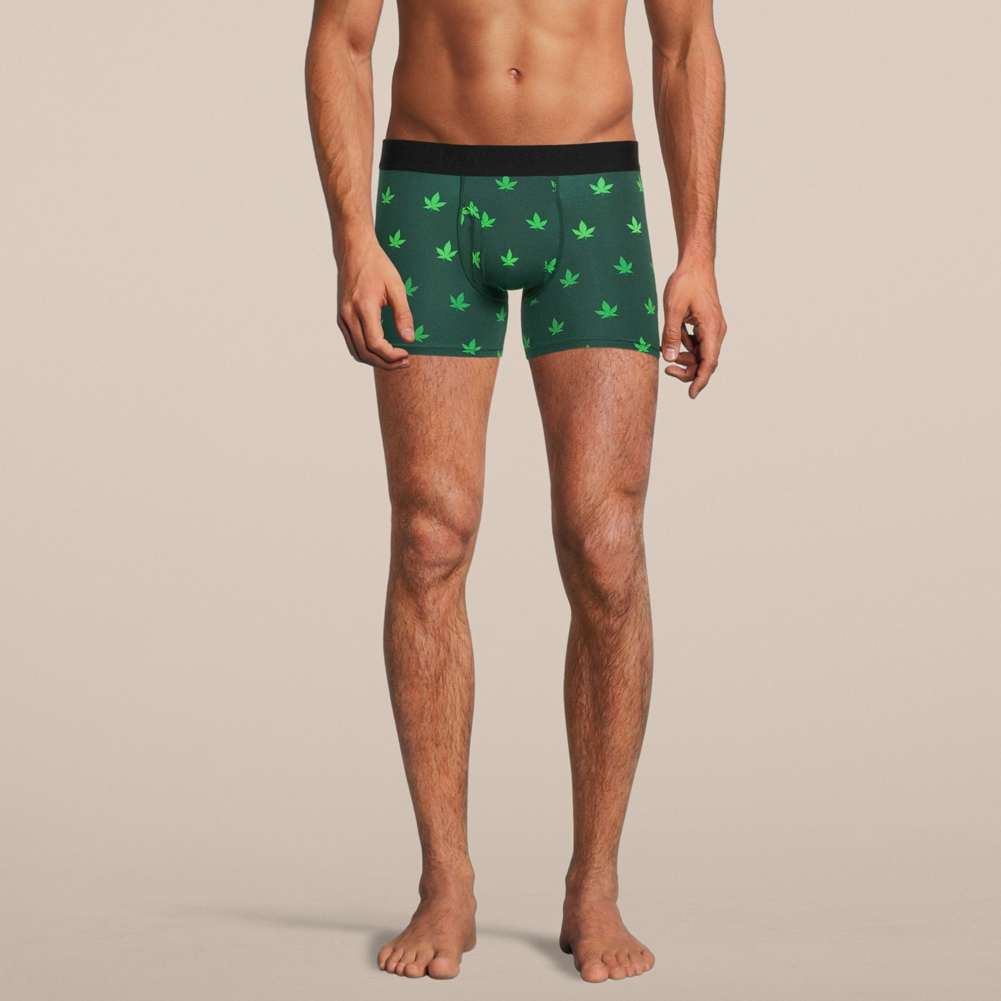 Men's 420 Cannabis Weed Boxer Trunks Underwear with Pouch – MANBUNS